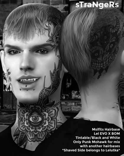 Second Life Marketplace Strangers Misfits Hairbase Bom Lel Evo X Demo